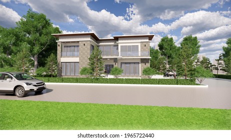 3d House Design Rendering Stock Illustration 1965722440 | Shutterstock