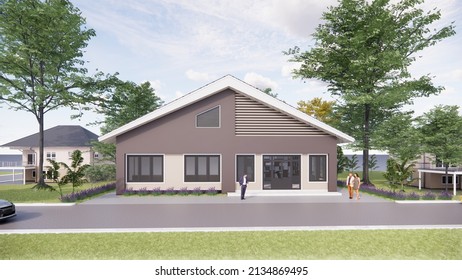 3d House Design Rendering Stock Illustration 2134869495 | Shutterstock
