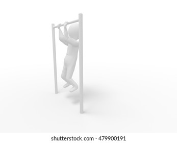 3d People One Hand Pull Stick: ilustración de stock 479753959 ...
