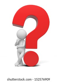 3d Human Character Question Mark Stock Illustration 152576909
