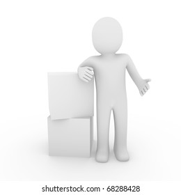 3d Human Cube Box White Business Stock Illustration 68288428 | Shutterstock