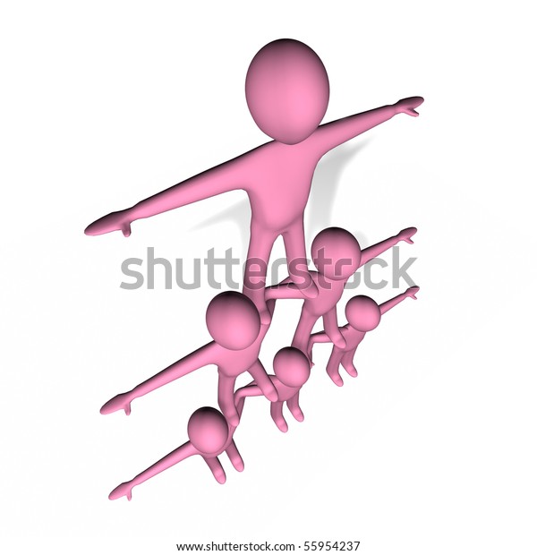 3d Human Pyramid Stock Illustration 55954237 | Shutterstock