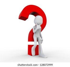 3d Human Question Mark Stock Illustration 128072999 | Shutterstock