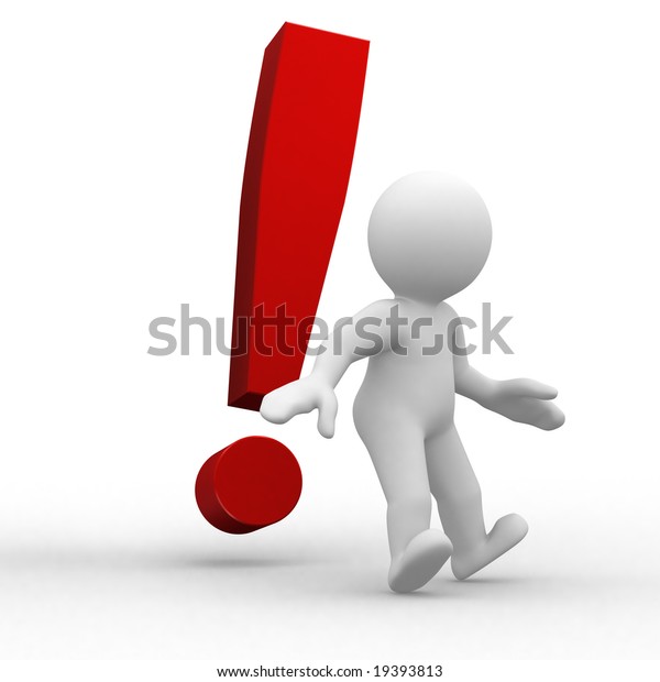 3d Human Red Exclamation Mark Stock Illustration 19393813 | Shutterstock