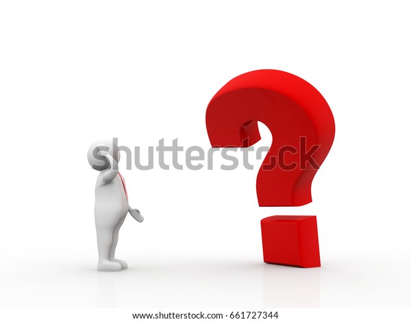 3d Human Red Question Mark 3d Stock Illustration 661727344 | Shutterstock