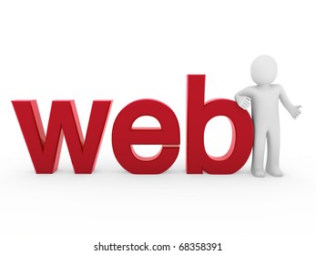 3d Human Web Red Internet White Stock Illustration 68358391 | Shutterstock