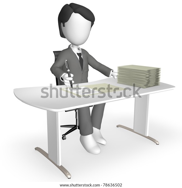 3d Human Work 3d Human Work Stock Illustration 78636502