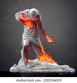 3d Iceman Fire Ice Stock Illustration 2201556019 | Shutterstock