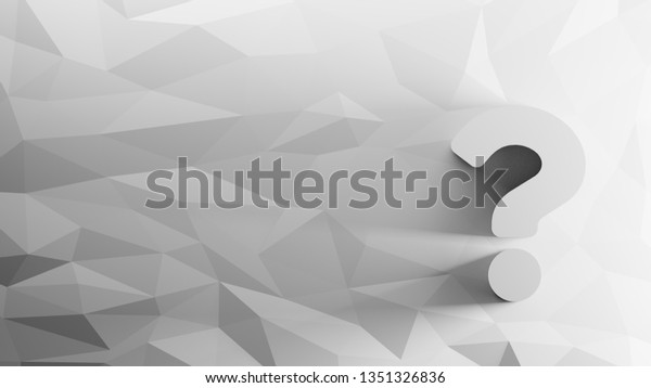 3d Icon Question Mark On Lowpoly Stock Illustration 1351326836 ...