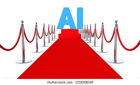 3d Render Red Carpet On White Stock Illustration 1674127138
