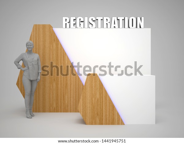 3d Illustration Backdrop Text Registration Highlight Stock Illustration ...