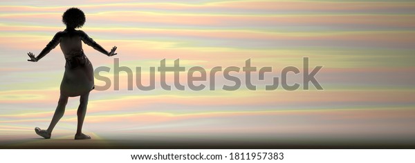 3d Illustration Backlit Model Posing Studio Stock Illustration ...
