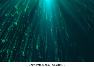 3d Illustration Binary Data Rain Sparkles Stock Illustration 630318959 ...