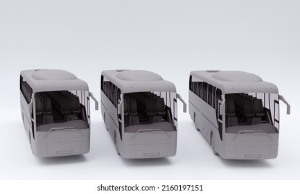 3d Illustration Buses 3d Rendering Stock Illustration 2160197151 ...