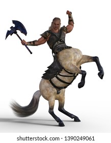 3d Illustration Centaur Axe Armor Stock Illustration 1390249061 ...