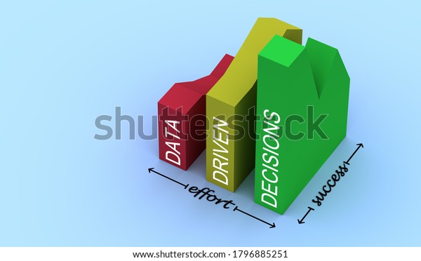 3d Illustration Chart About Data Driven Stock Illustration 1796885251 ...