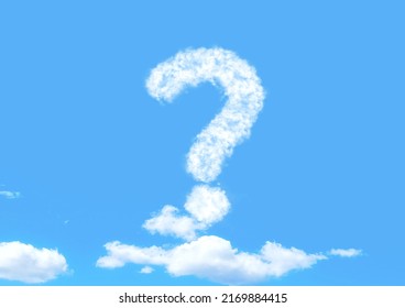 3d Illustration Cloud Question Marks Floating Stock Illustration ...