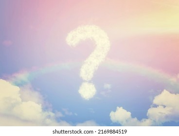 3d Illustration Cloud Question Marks Floating Stock Illustration ...