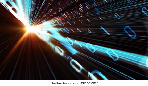3d Illustration Color Bytes Binary Code Stock Illustration 1081142207 ...
