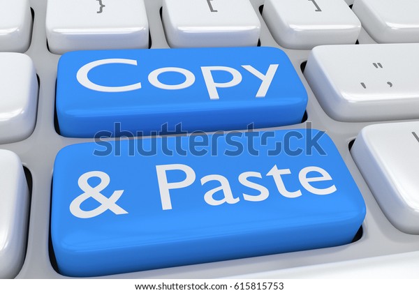3d Illustration Computer Keyboard Script Copy Stock Illustration ...