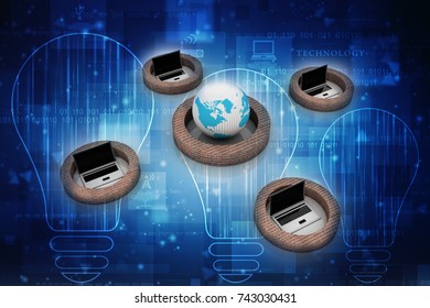 3d Illustration Computer Security Firewall Concept Stock Illustration ...