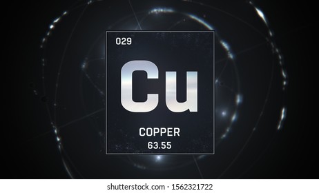 3d Illustration Copper Element 29 Periodic Stock Illustration ...