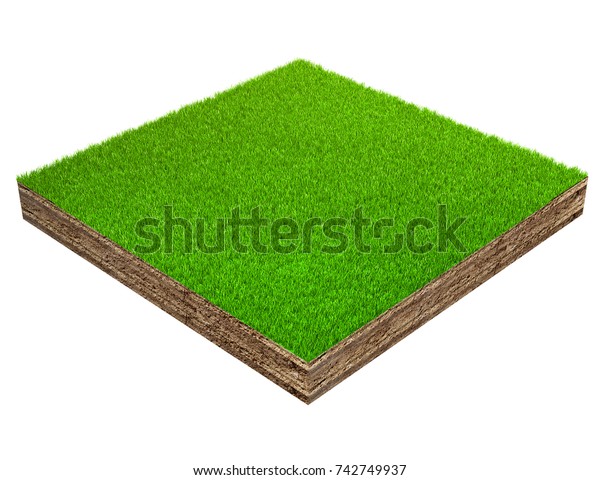 3d Illustration Cross Section Square Ground 스톡 일러스트 742749937 ...