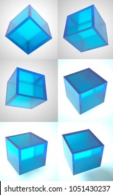 Vector Set Abstract Cubical Design Elements Stock Vector (Royalty Free ...