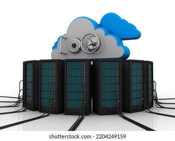3d Illustration Data Center Server Cloud Stock Illustration 2204249159 | Shutterstock