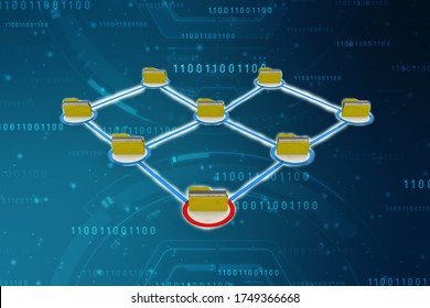 3d Illustration Data Sharing Concept Stock Illustration 1749366668 ...