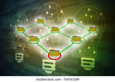 3d Illustration Data Sharing Concept Stock Illustration 754761589 ...