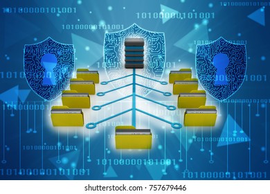 3d Illustration Data Sharing Concept Stock Illustration 757679446 ...