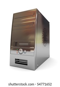 3d Illustration Desktop Computer Case Over Stock Illustration 54771652 ...