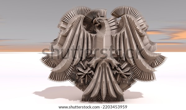3d Illustration Eagle Architectural Structure Architects Stock ...