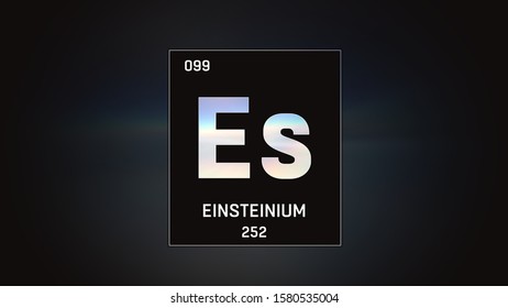 3d Illustration Einsteinium Element 99 Periodic Stock Illustration ...