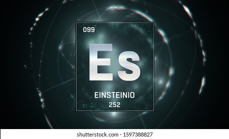 3d Illustration Einsteinium Element 99 Periodic Stock Illustration ...