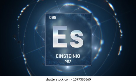 3d Illustration Einsteinium Element 99 Periodic Stock Illustration ...