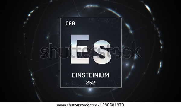 3d Illustration Einsteinium Element 99 Periodic Stock Illustration ...