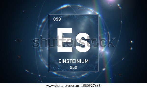 3d Illustration Einsteinium Element 99 Periodic Stock Illustration ...