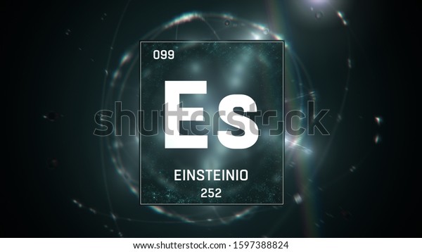 3d Illustration Einsteinium Element 99 Periodic Stock Illustration ...