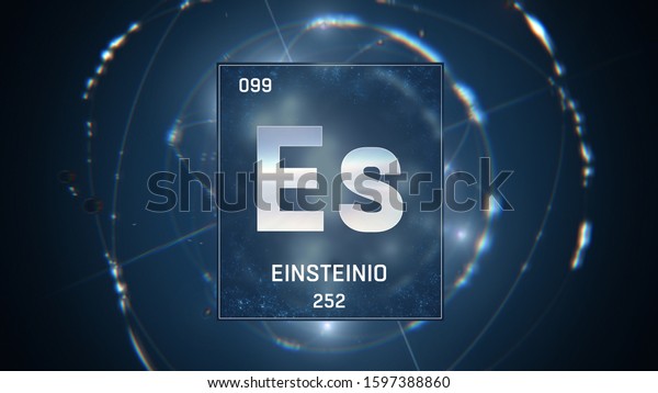 3d Illustration Einsteinium Element 99 Periodic Stock Illustration ...