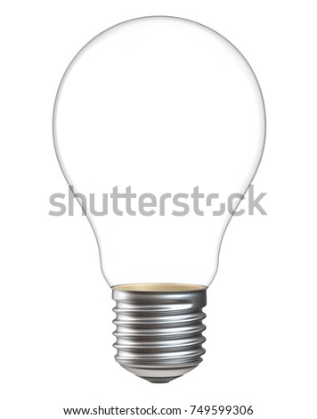 3 D Illustration Empty Light Bulb Isolated Stock Illustration 749599306 ...