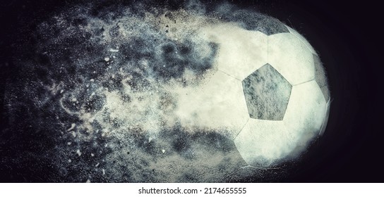 3d Illustration Exploding Soccer Ball Stock Illustration 2174655555 ...