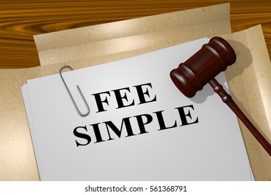 3d Illustration Fee Simple Title On Stock Illustration 561368791 ...