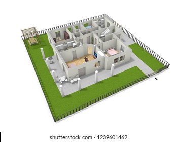 3d Illustration Cement Plant Layout Stock Illustration 1682031997