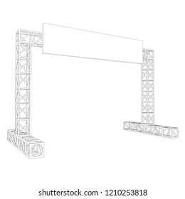 3d Illustration Gate Rigging Empty Space Stock Illustration 1210253818 ...