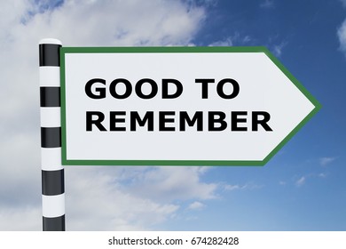 3d Illustration Good Remember Script On Stock Illustration 674282428 ...