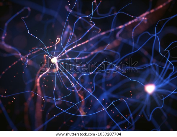 3d Illustration Interconnected Neurons Electrical Pulses Stock ... 3d Illustration Interconnected Neurons Electrical Pulses Stock ...