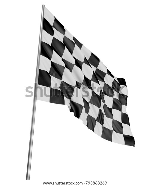 3d Illustration Large Checkered Flag Fabric Stock Illustration ...