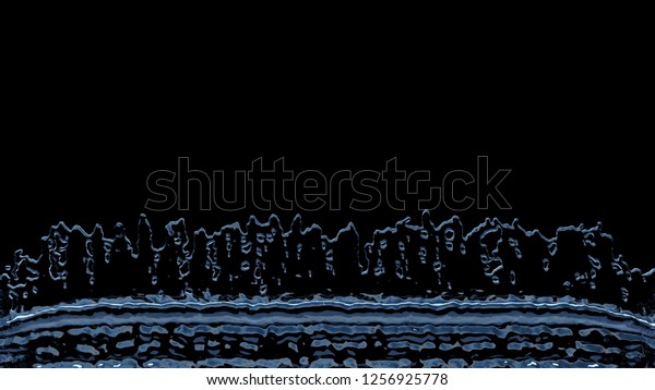 3d Illustration Linear Liquid Splash All Stock Illustration 1256925778 ...